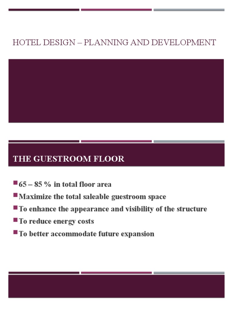 Hotel Design - Planning and Development | PDF