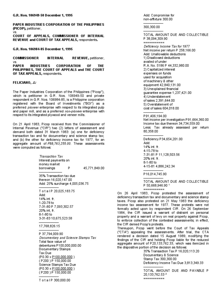 Picop VS Ca | PDF | Bonds (Finance) | Promissory Note