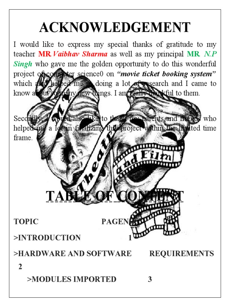 Acknowledgement: Topic Pageno. Introduction 1 Hardware and Software ...