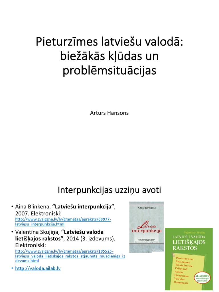 Hansons Interpunkcija PDF | PDF