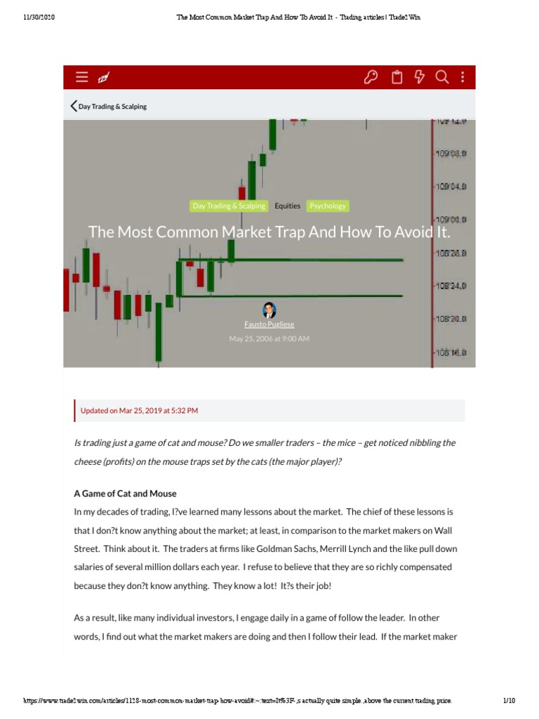 The Most Common Market Trap and How To Avoid It. - Trading Articles ...