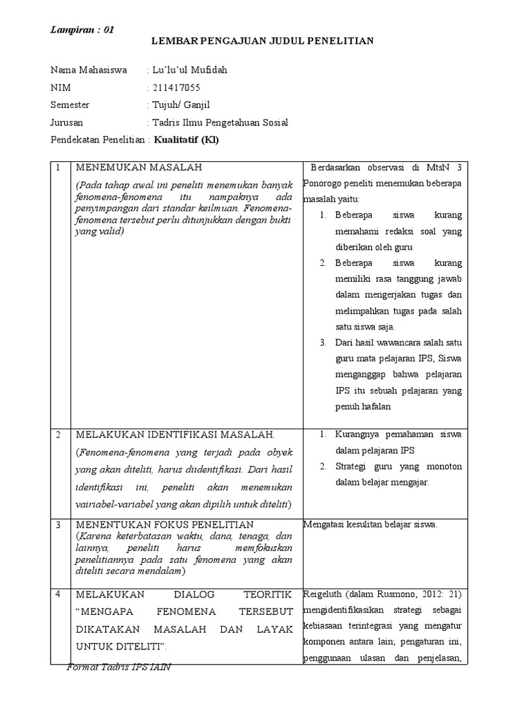 FORMAT MATRIKS TADRIS IPS-dikonversi | PDF