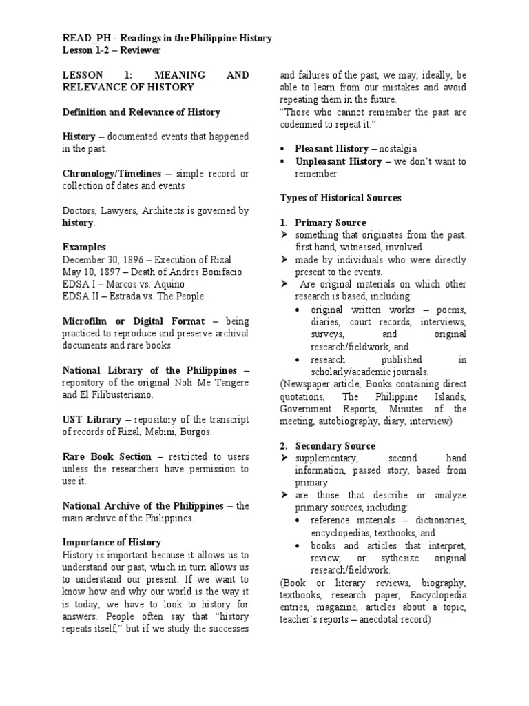RPH Lessons 1-2: Philippine History Review | PDF | Juan Ponce Enrile ...