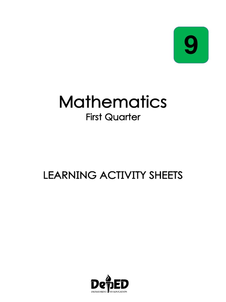 Grade 9 Mathematics LAS PDF | PDF | Quadratic Equation | Factorization