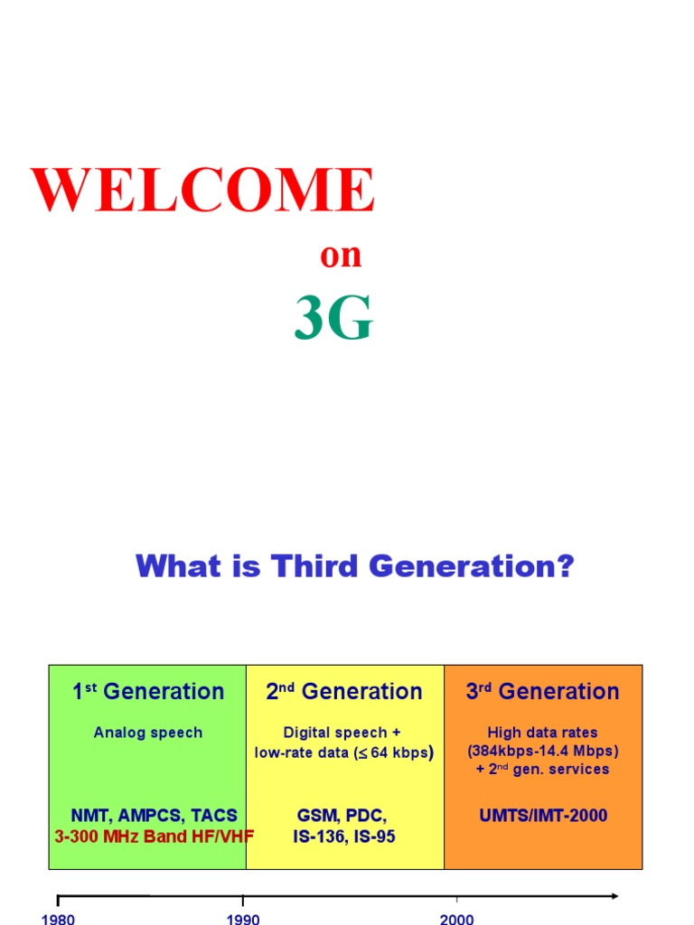 3g Presentation | PDF | 3 G | Telecommunications Standards