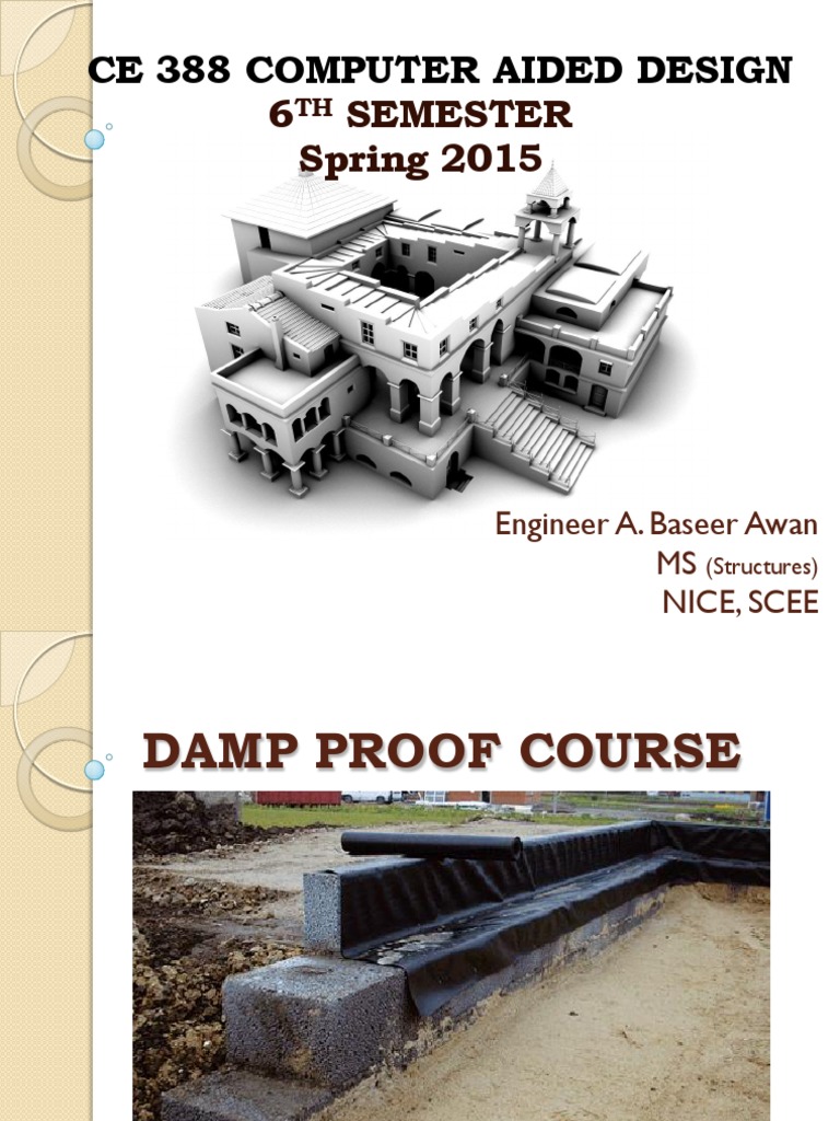 Damp Proof Course in Building Design | PDF | Wall | Concrete
