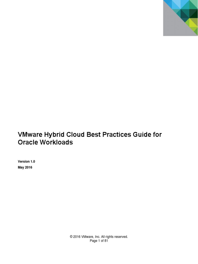 Vmware Oracle Databases On Vmware Best Practices Guide | PDF | Virtual ...