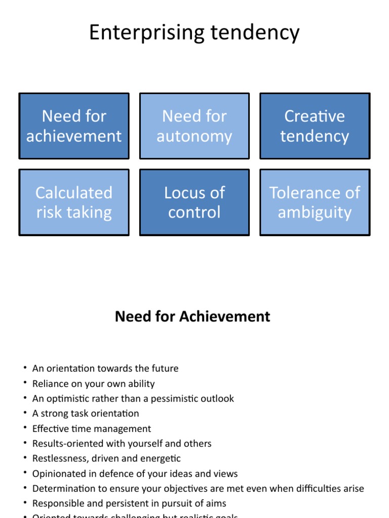 Enterprising Tendency Traits & Characteristics | PDF | Entrepreneurship ...