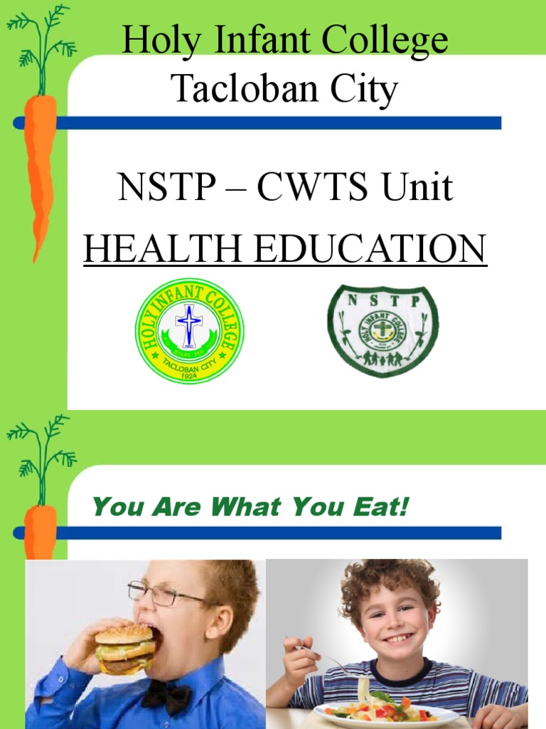 Holy Infant College Tacloban City NSTP - Cwts Unit Health Education ...