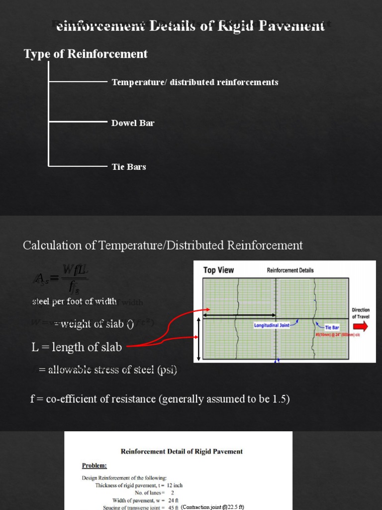 Rigid Pavement Reinforcement Guide | PDF | Applied And Interdisciplinary Physics | Building ...