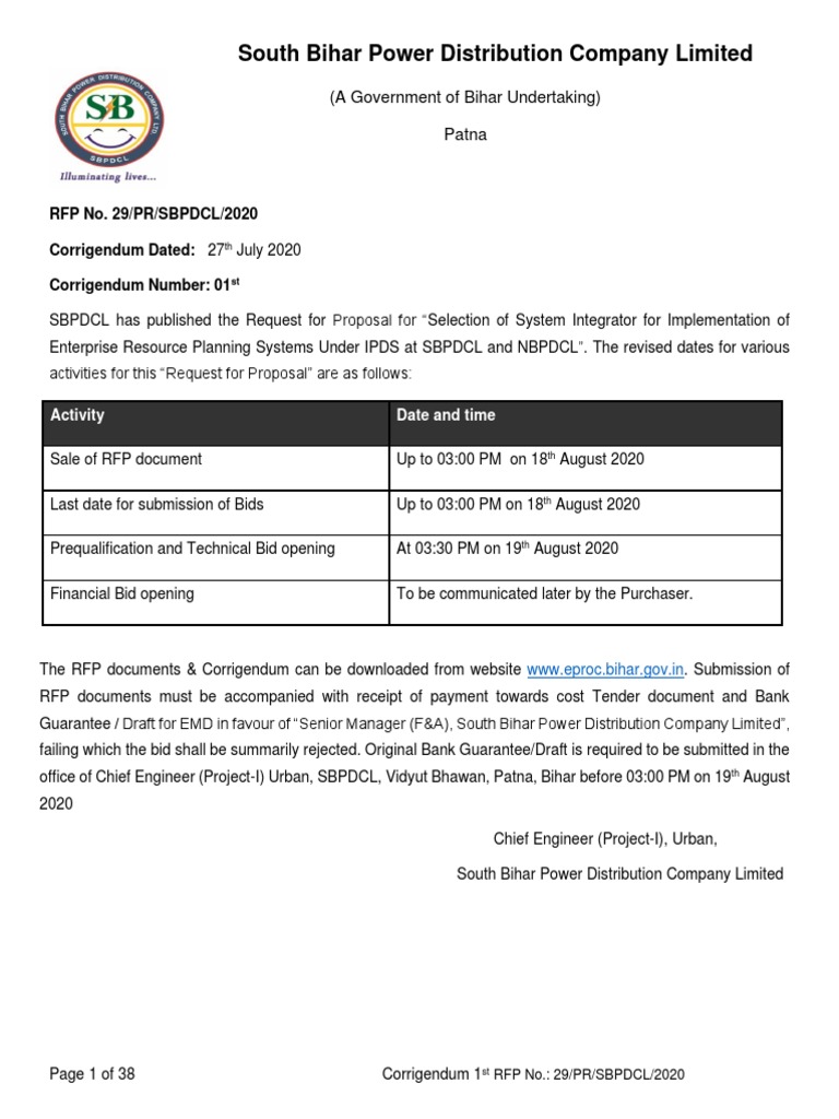 South Bihar Power Distribution Company Limited: (A Government of Bihar ...