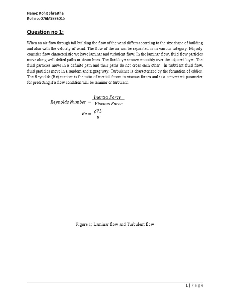 Final Sheet | PDF | Laminar Flow | Fluid Dynamics