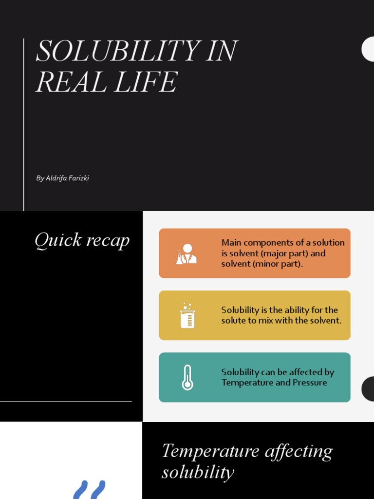 Solubility in Real Lyfe | PDF | Solubility | Solution