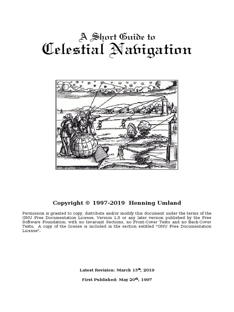 A Short Guide To Celestial Navigation | PDF | Horizon | Equator