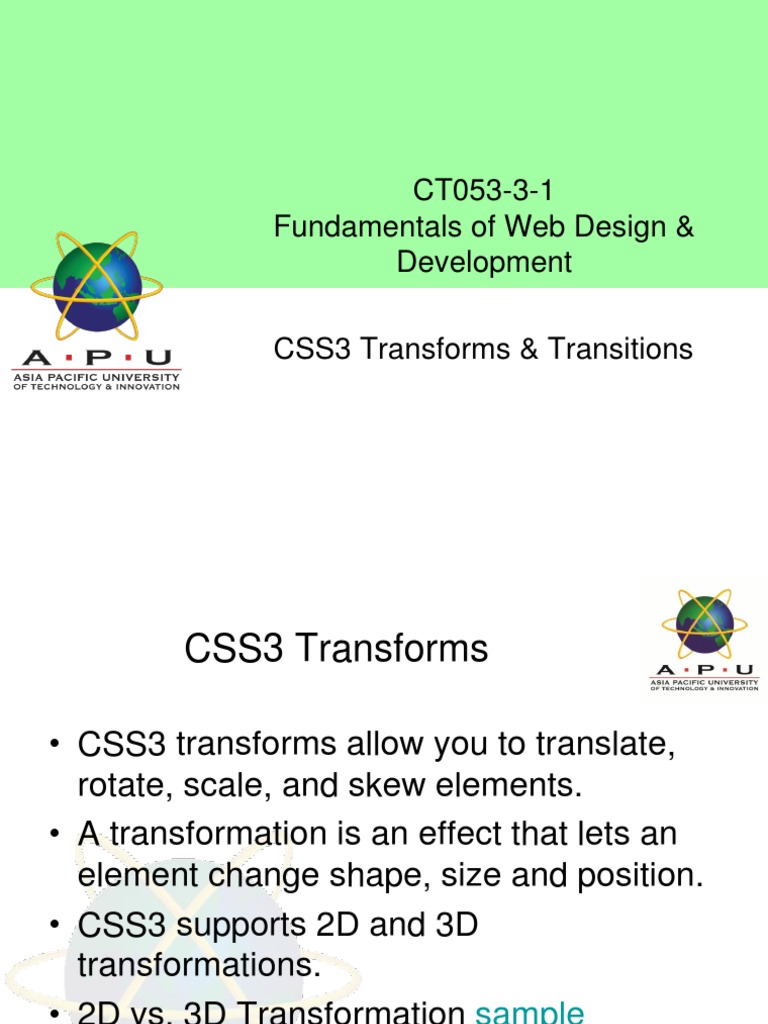 05 Css3 Transforms Transitions Pdf Cascading Style Sheets Cartesian Coordinate System 5511