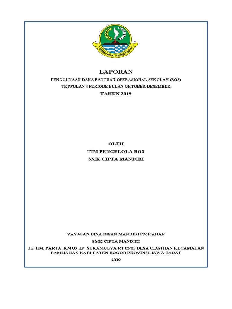 Cover Laporan Bos | PDF