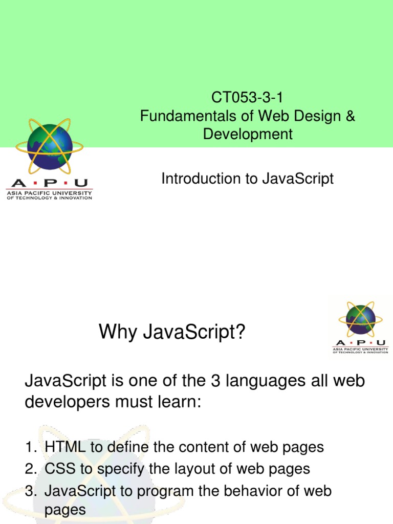 07 Introduction To Javascript Pdf Java Script Html 3694
