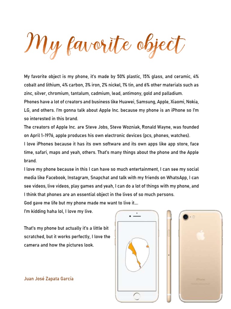 My Favorite Object | PDF