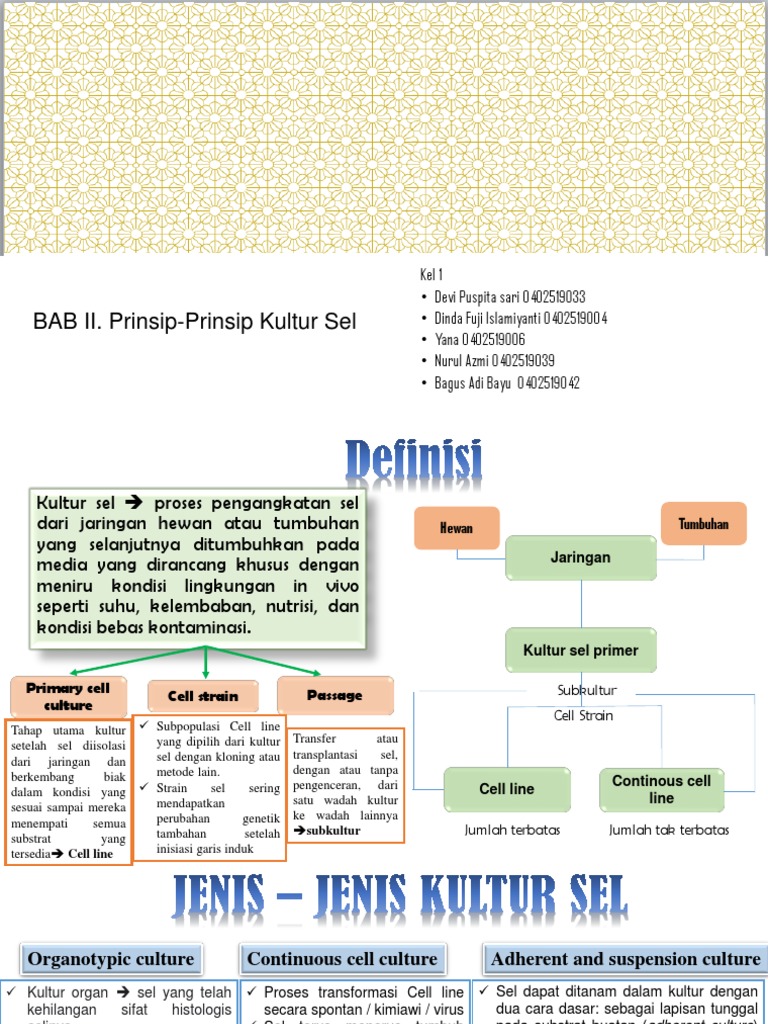 Bab 2 Prinsip-Prinsip Kultur Sel | PDF