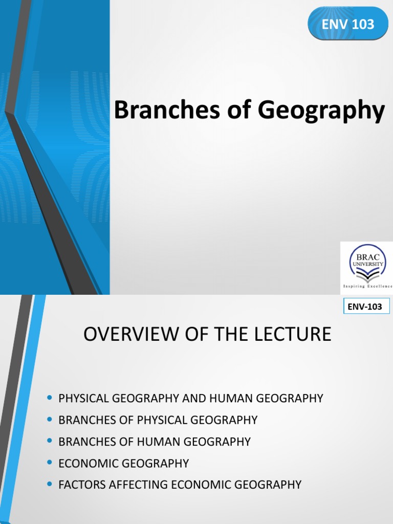 Branches of Geography | PDF | Oceanography | Geography