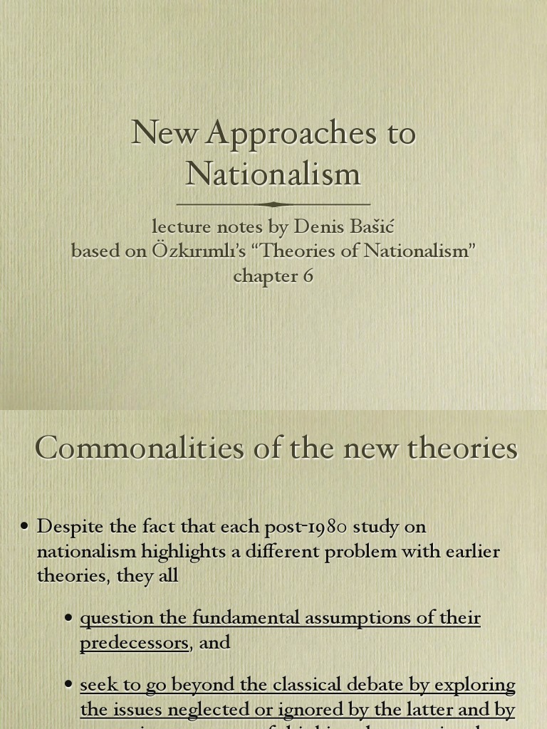 Chapter 6 - New Approaches B | PDF | Nationalism | Ethnic Groups