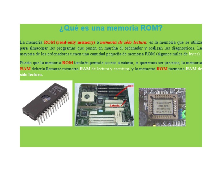 Qué Es Una Memoria ROM | PDF