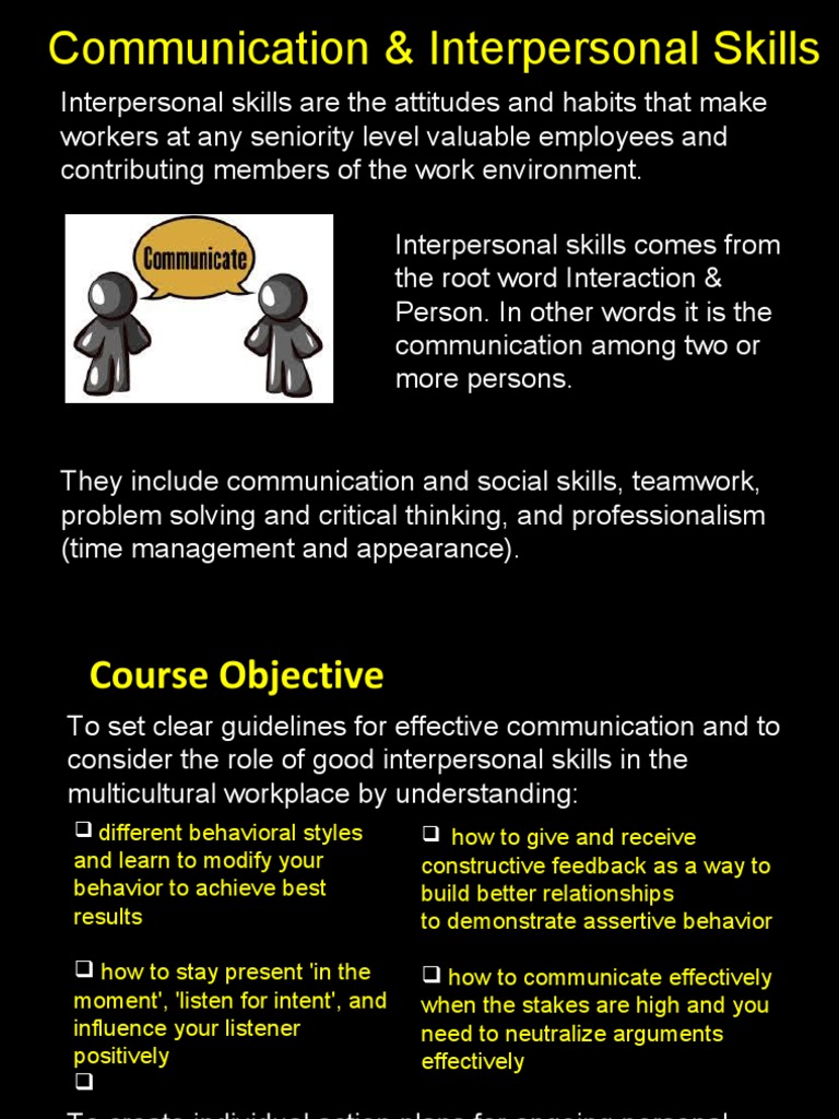 Communication and Interpersonal Skills | PDF | Emotional Intelligence ...