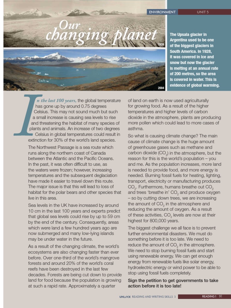 Our Changing Planet | PDF | Global Warming | Greenhouse Gas