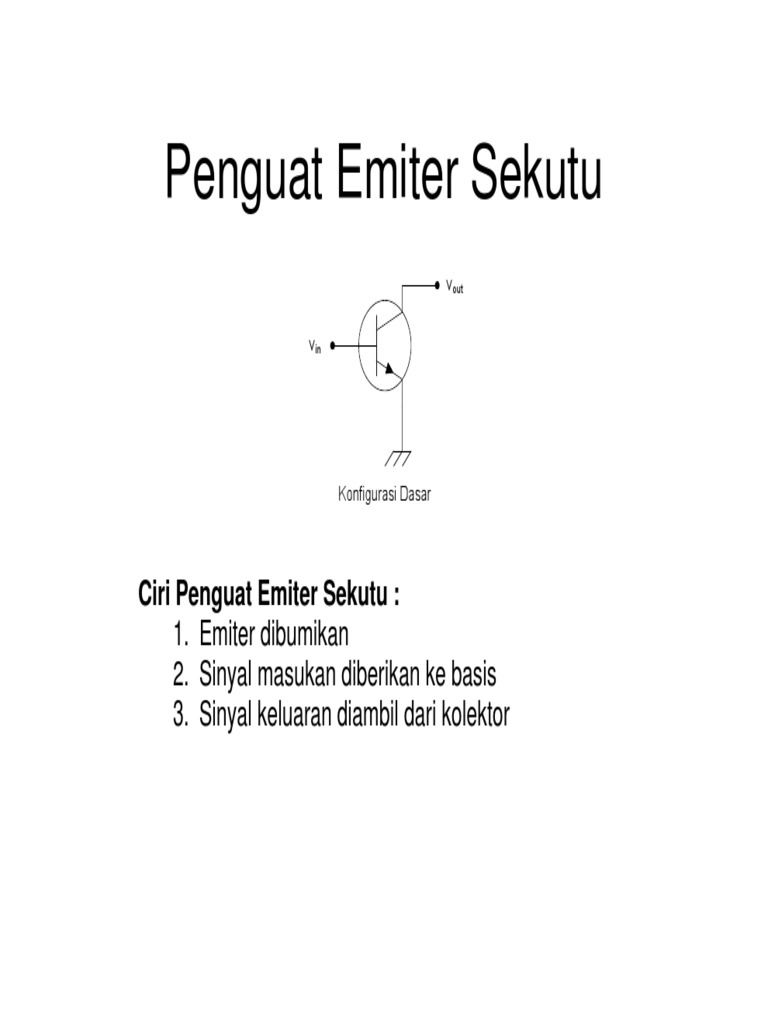 Rangkaian Penguat Common Emitter | PDF
