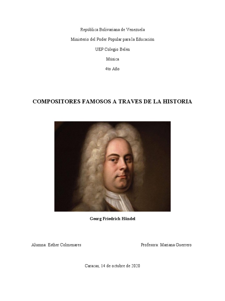 Biografia de Handel | PDF | George Frideric Handel | Música clásica