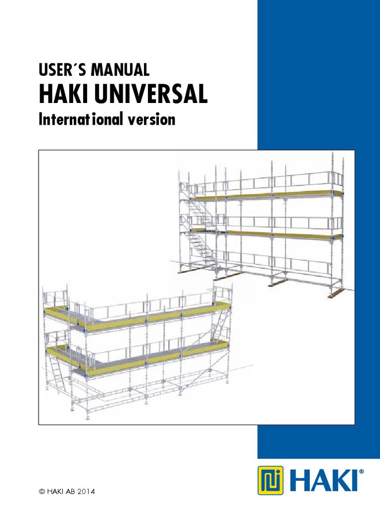Haki Universal: User S Manual | PDF | Scaffolding | Economic Sectors