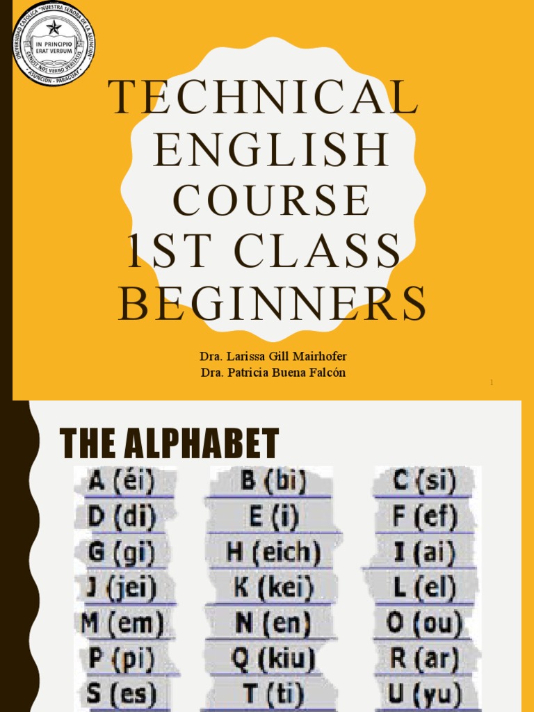 Technical English 1St Class Beginners: Course | PDF | Question ...