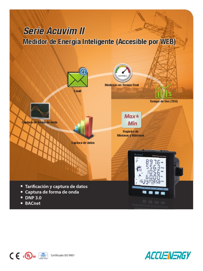 Acuvim II 1040S1101 Spanish PDF | PDF | Energia electrica | Frecuencia