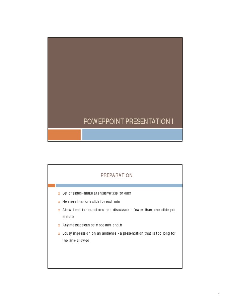 PowerPoint Presentation Preparation Tips | PDF