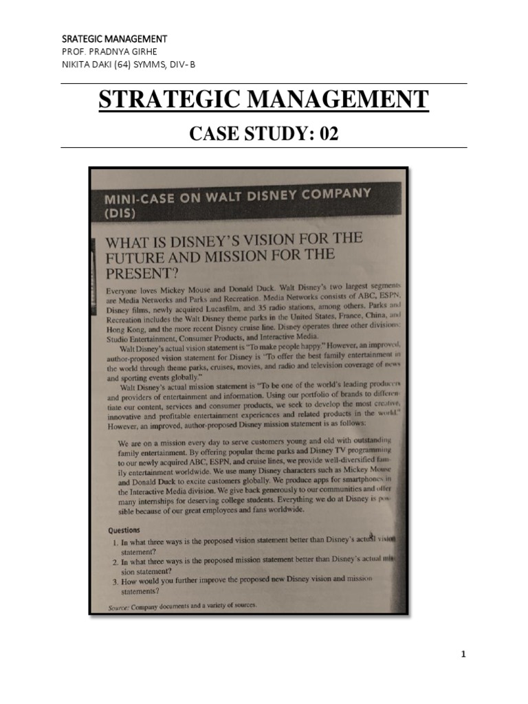 SM Case Study - 02 | PDF | The Walt Disney Company | Walt Disney
