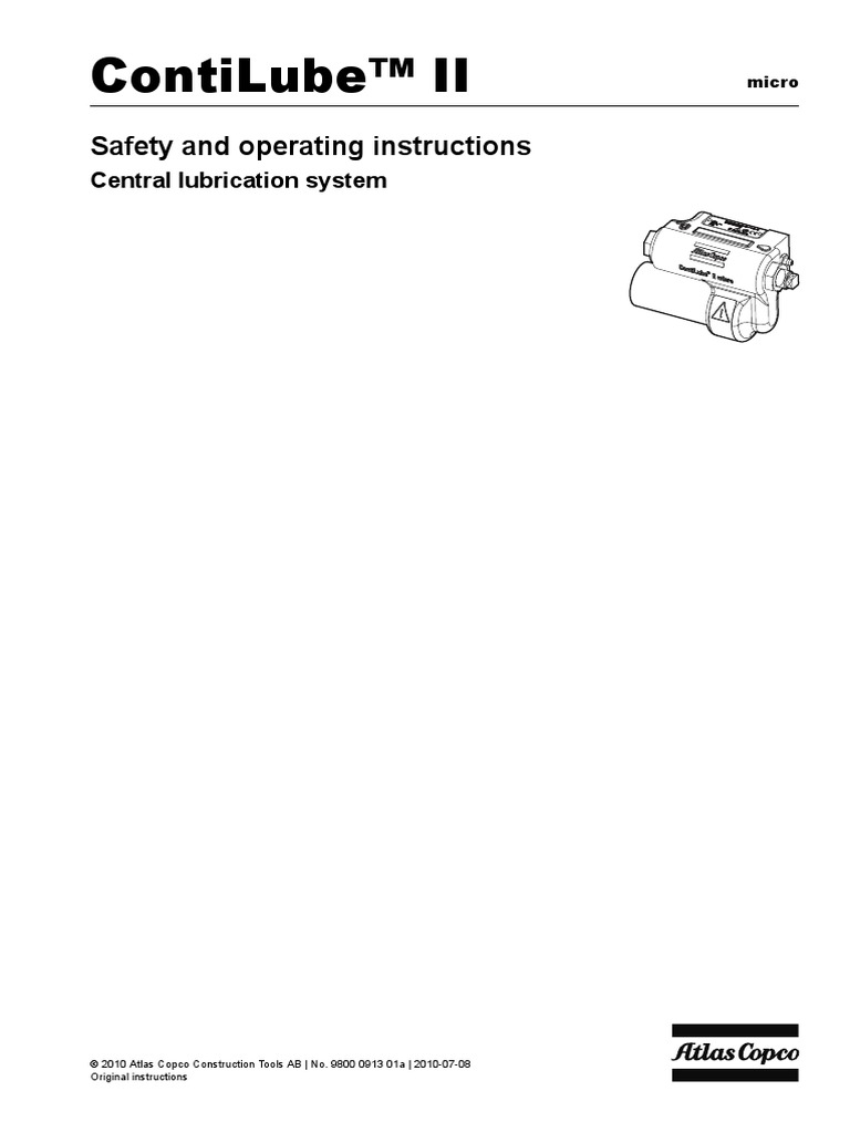 Safety and Operating Instruction (ContiLube II Micro) | Download Free ...