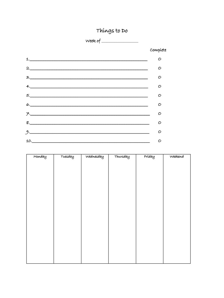 Weekly Planner Template 2 | PDF