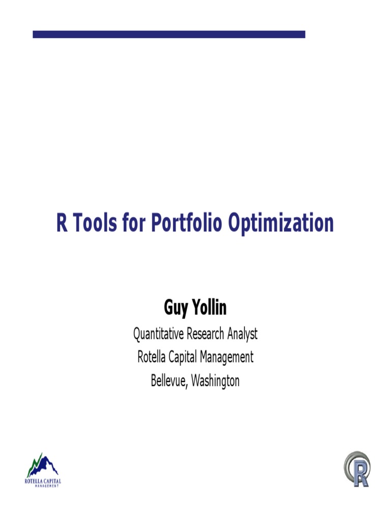 R Tools For Portfolio Optimization PDF | PDF | Mathematical ...
