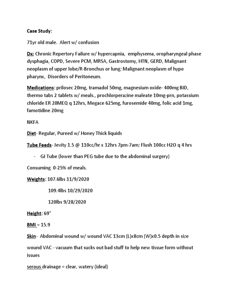 Tube Feed Case Study | PDF
