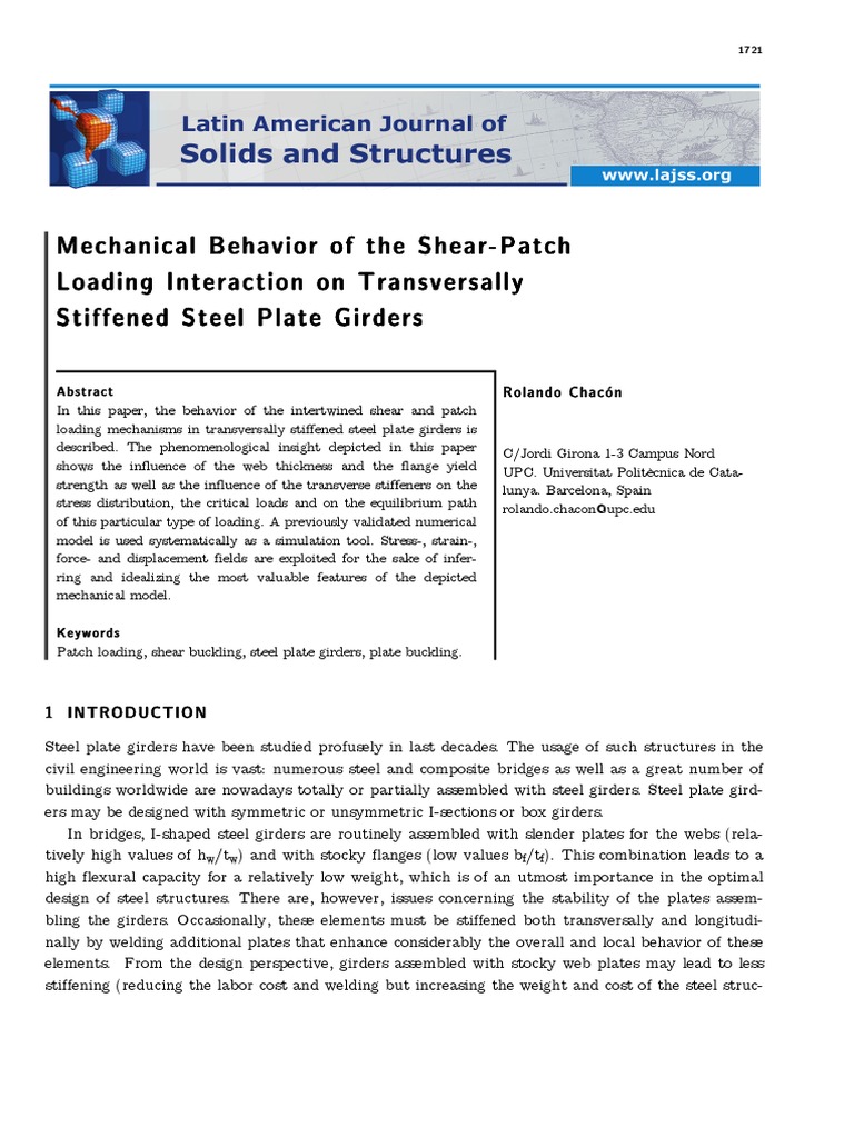 Mechanical Behavior of The Shear-Patch Loading Interaction On ...