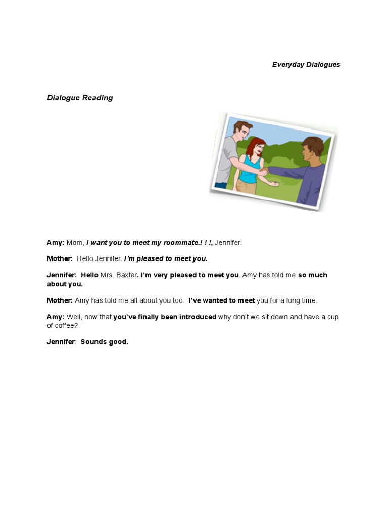 Dialogue Reading: Everyday Dialogues | PDF