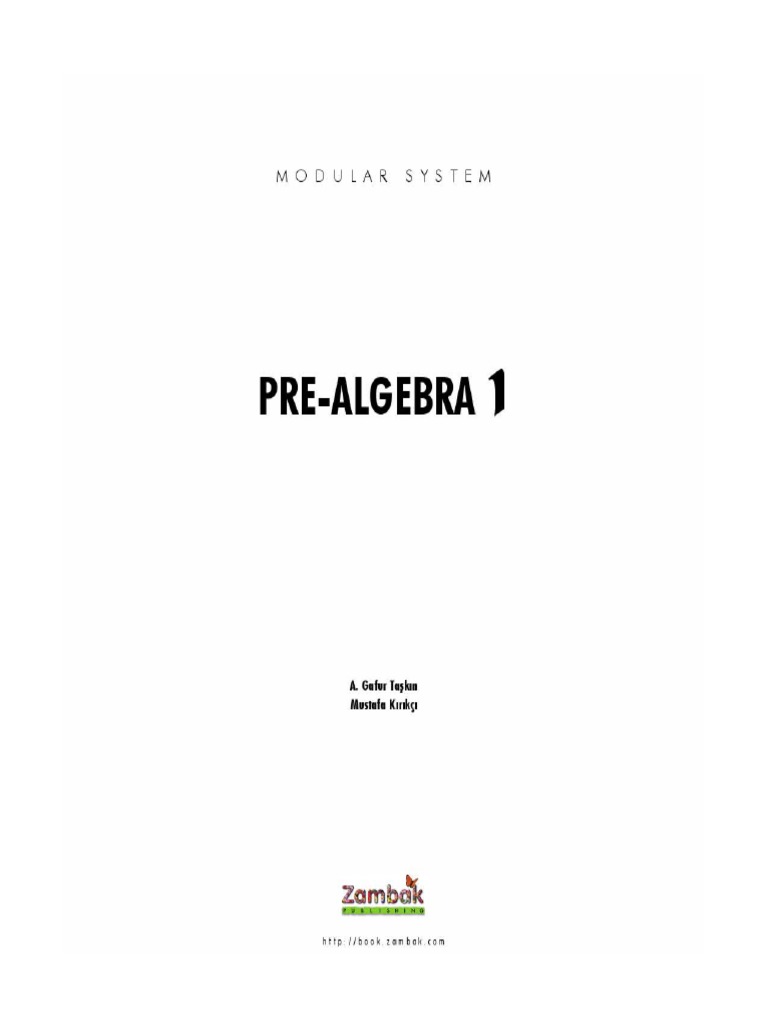 Pre-Algebra 1 PDF | PDF