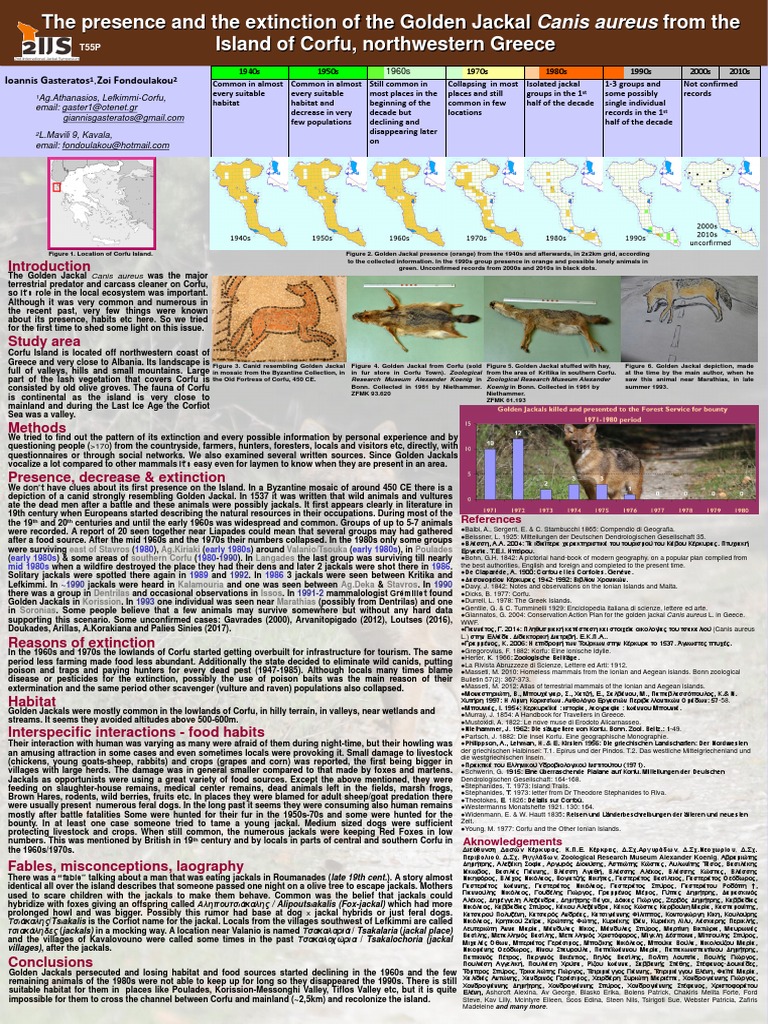The Presence and The Extinction of The Golden Jackal Canis Aureus From The Island of Corfu ...