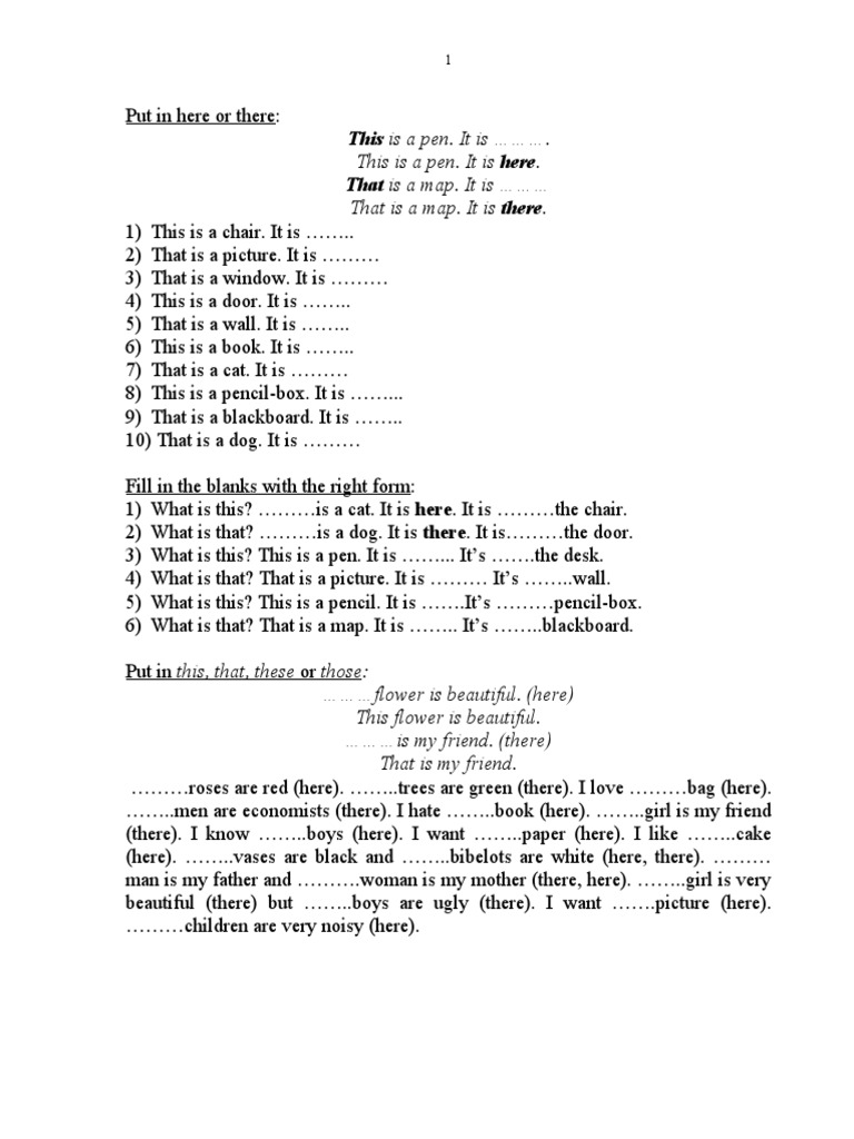 Fill in The Blanks With The Right Form | PDF | Classroom | Art Media