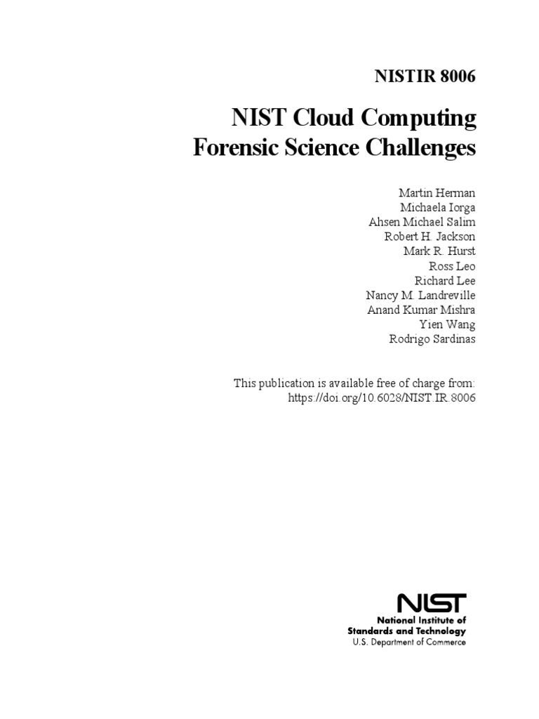 Nist Ir 8006 | PDF | Digital Forensics | Cloud Computing