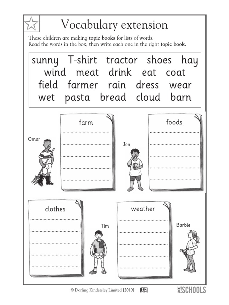Vocabulary Extension | PDF | Clothing | Foods