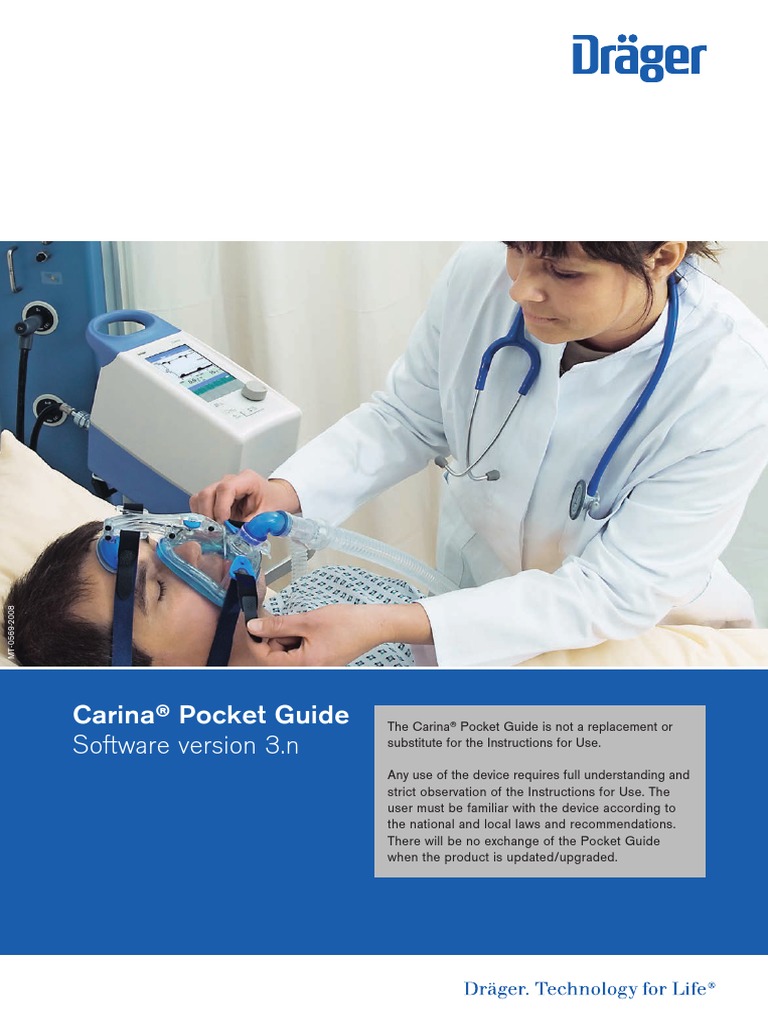 Carina Pocket Guide: Software Version 3.n | PDF | Apnea | Power Supply