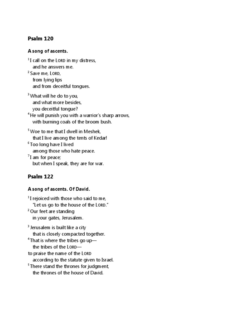 Psalm 120: A Song of Ascents | PDF