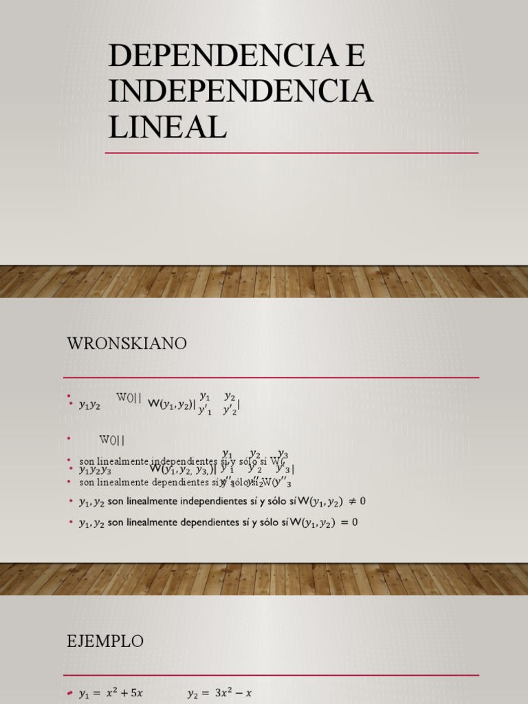 Dependencia e Independencia Lineal | PDF
