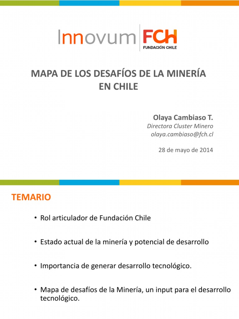 Mapa de Los Desafios de La Mineria en Chile PDF | PDF | Minería | Agua